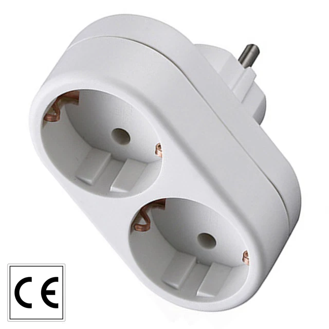 1-20STK DOPPELSTECKER MEHRFACHSTECKER Duo Stecker 2-fach Multistecker ...