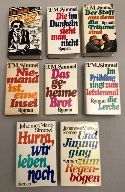 J.M. SIMMEL 8X Bücher Johannes Mario Simmel Bundle, Das Geheime Brot ...
