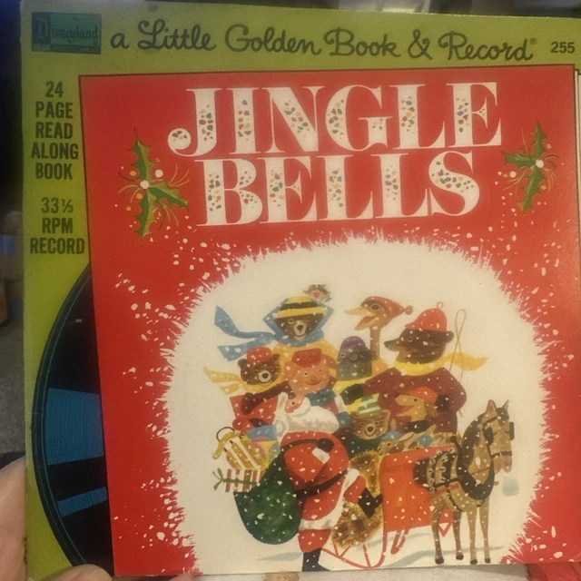 DISNEYLAND GOLDEN BOOK And Record Jingle Bells 24 Page Read Along Book ...