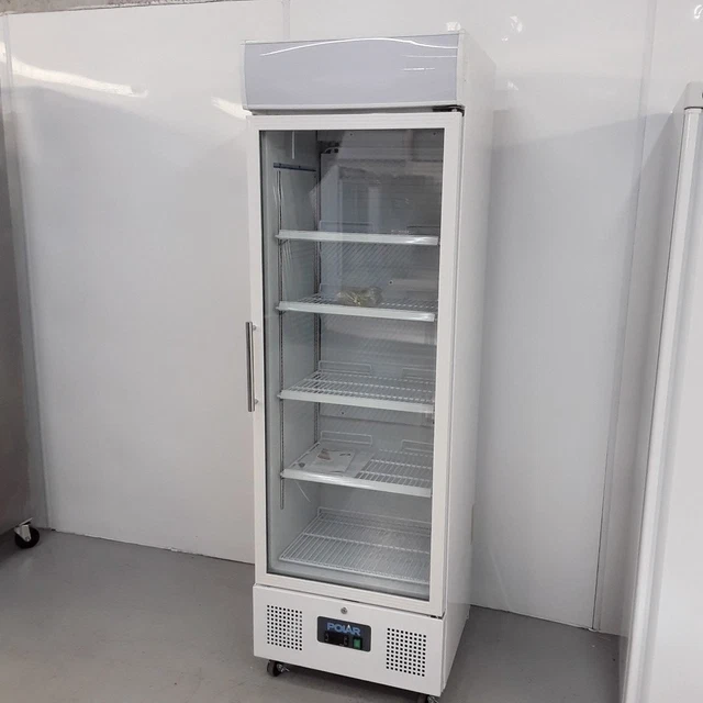 COMMERCIAL DISPLAY FRIDGE Single Glass Chiller Retail Shop Cooler Polar ...