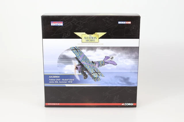 CORGI AA38904 1:48 Scale Fokker DVII Rudolf Stark Jasta 35b Summer 1918 ...
