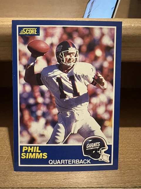 1989 SCORE FOOTBALL NFL Phil Simms New York Giants Card #6 $1.45 - PicClick