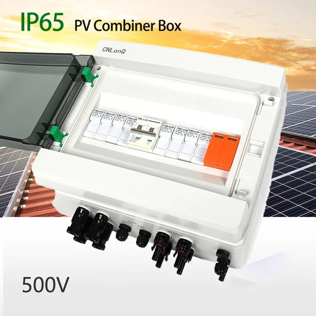 PV COMBINER BOX 4 String 500V DC Circuit Breaker For Solar Panel IP65 ...