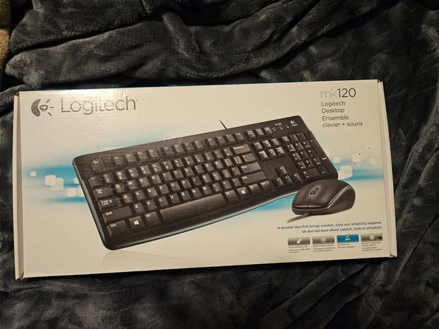 LOGITECH K120 WIRED Keyboard & Mouse Combo Open Box $14.99 - PicClick