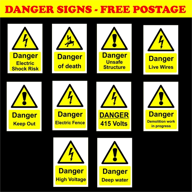 DANGER SIGNS SITE Safety Signage - - Plastic Sign or Sticker/Outdoor ...
