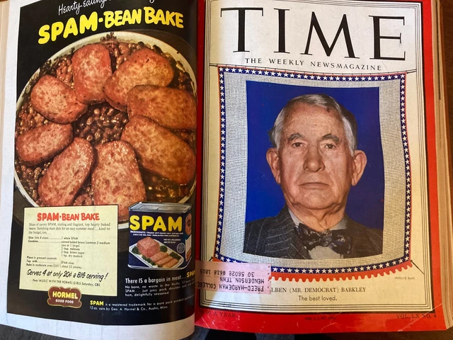 TIME MAGAZINE VOL. 60 (July-Sept 1952) Bound Volume, Ex-Library £42.93 ...