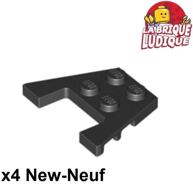 LEGO 4X AILE Wedge plate 3x4 V stud notches noir/black 48183 NEUF EUR 1 ...