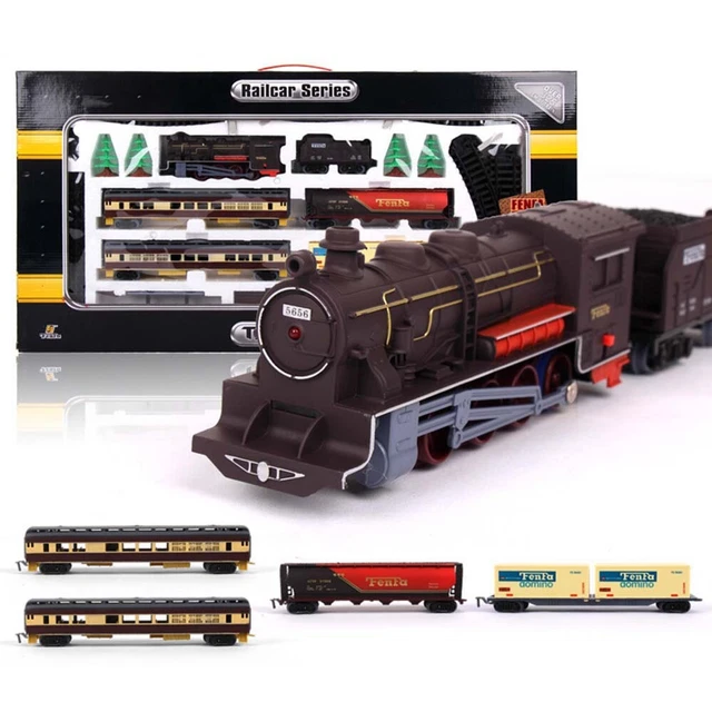 ELECTRIC CLASSIC LARGE Train Set Rail Track Carriages Kids Vehicle Toy ...