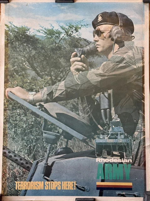 ORIGINAL RHODESIAN ARMY Recruitment Poster Terrorism Stops Here £80.00 ...