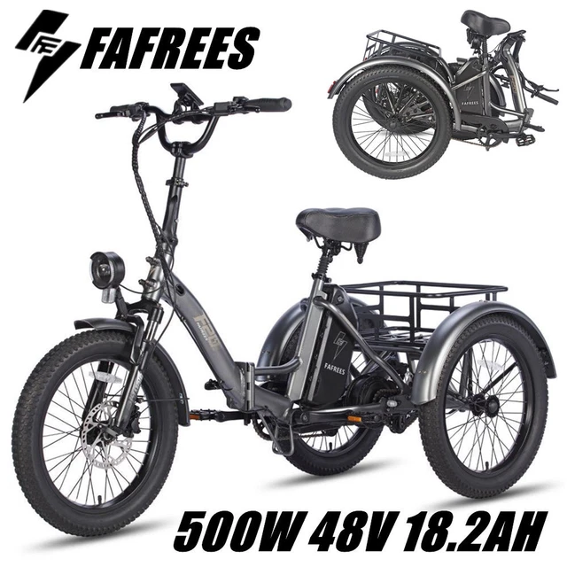 20& ELECTRIC TRICYCLE Fafrees F20 Mate Folding Trike 3 Wheel E-Bike ...