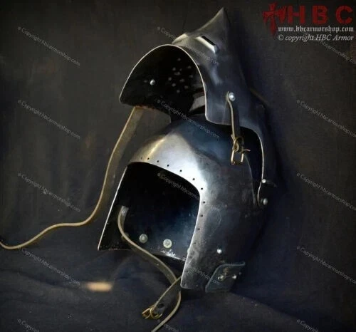 CHRISTMAS MEDIEVAL PIG face look Steel Bascinet Historical Armour ...