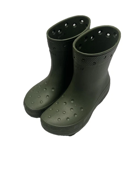 CROCS CLASSIC ARMY Green Rain Boots 2885 Size Mens 9 Womens 11 £54.95 ...