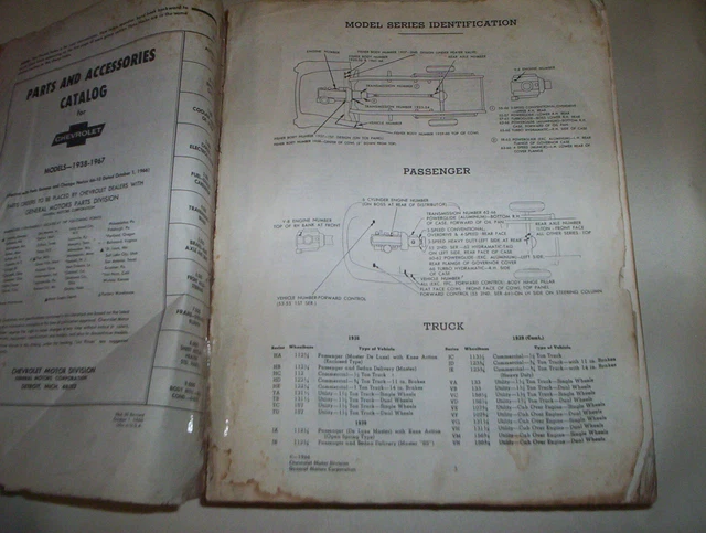 1938-1967 CHEVROLET PARTS And Accessories Catalog for Passenger Car & Corvette $49.99 - PicClick CA