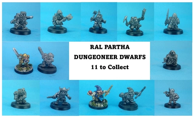 RAL PARTHA METAL 28mm Scale DWARF DUNGEONEERS Multi Listing Dwarfs ...