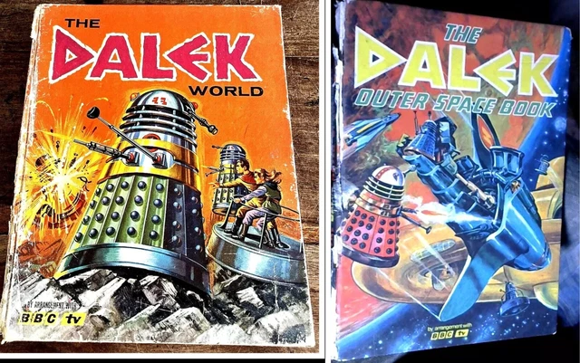THE DALEK OUTER BOOK(1967)+DALEK WORLD(1966) 2nd+3rd book in series Dr ...