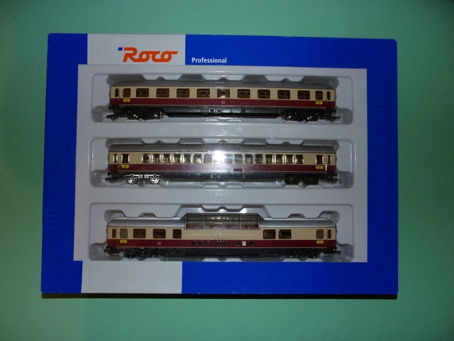 ROCO RAME 7 voitures RHEINGOLD crème/rouge DB 45902 + 45903 NEUF EUR ...