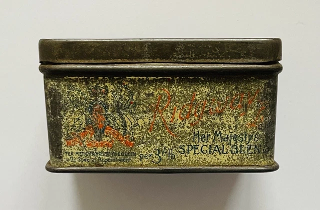 RIDGWAYS ROYAL TEA Small Early Sample Tin Her Majestys Blend Victorian ...