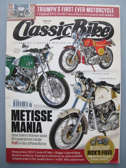 CLASSIC BIKE - Matisse, Triumph, BSA, BMW R1000RS - Jan 2022 - Content ...