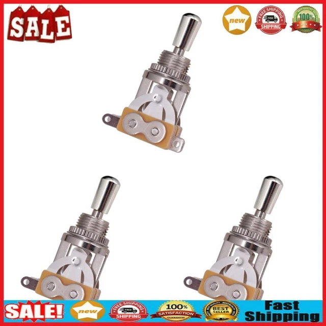 3 WAY ELECTRIC Guitar Selector Pickup Toggle Switch for LP EPI (Silver ...