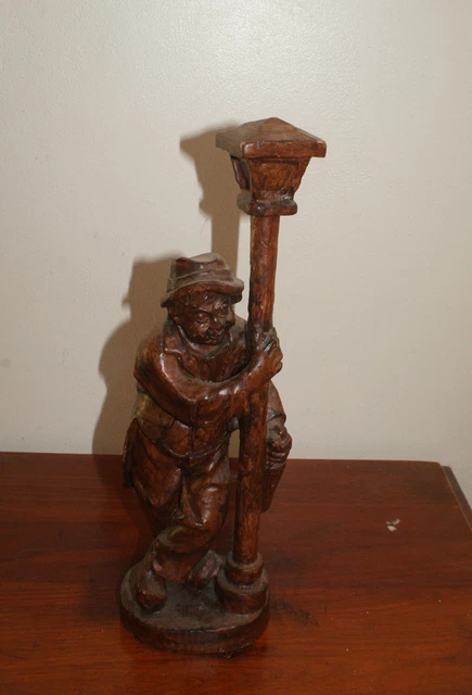 VINTAGE HAND CARVED Wooden Statue of Drunk Man with Lamppost £29.00 ... VINTAGE HAND CARVED Wooden Statue of Drunk Man with Lamppost £29.00 ...
