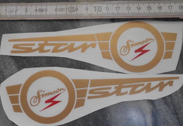 STAR,TANKAUFKLEBERSATZ,SR4-2,GOLD-ROT,OSTALGIE,SIMSON,DDR EUR 11,49 ...