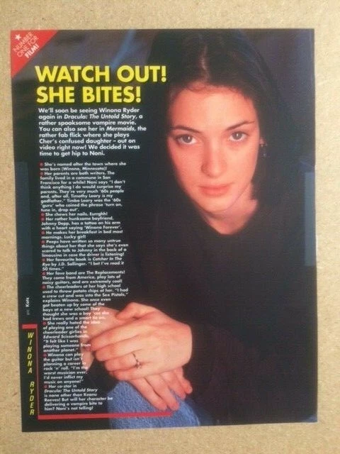 WINONA RYDER &&EX-SAMMELALBUM 2021" Original Vintage Magazin Clipping ...