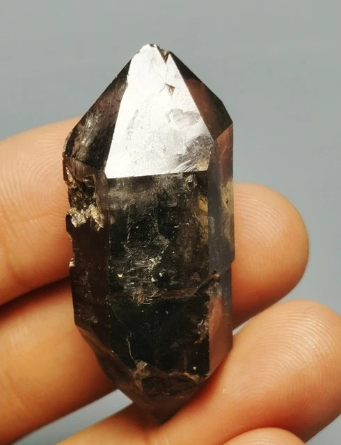 CLEAR NATURAL BLACK Phantom Quartz Crystal Double end Specimen £19.28 ...