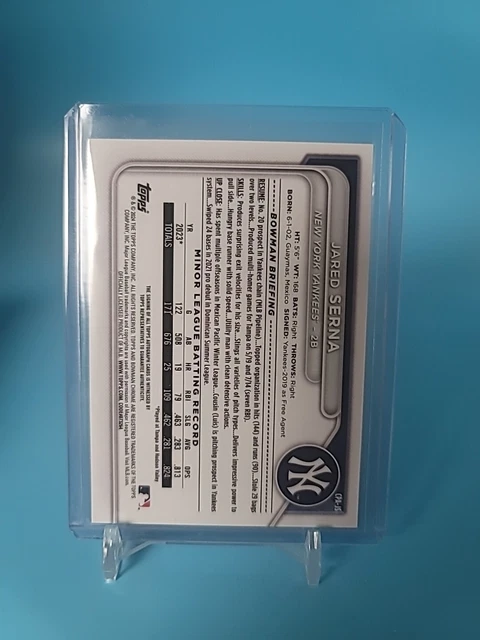 2024 TOPPS BOWMAN Jared Serna Auto Luccichio Oro/50 EUR 33,21 - PicClick IT