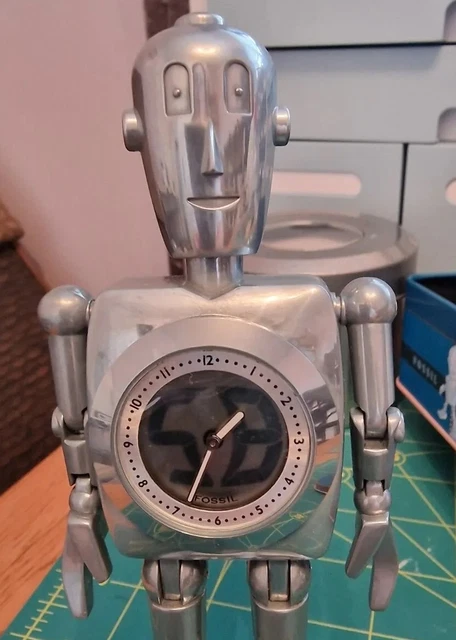 SUPER RARE FOSSIL Big Tic ROBOT Watch Clock £165.00 - PicClick UK