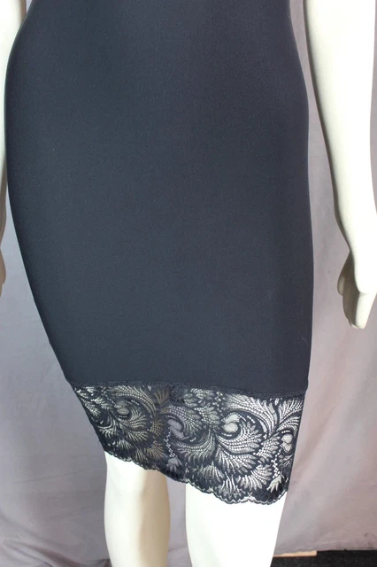 COMMANDO CONTROL BLACK Infinity Lace Trim Slip Dress Women's Size S £40 ...