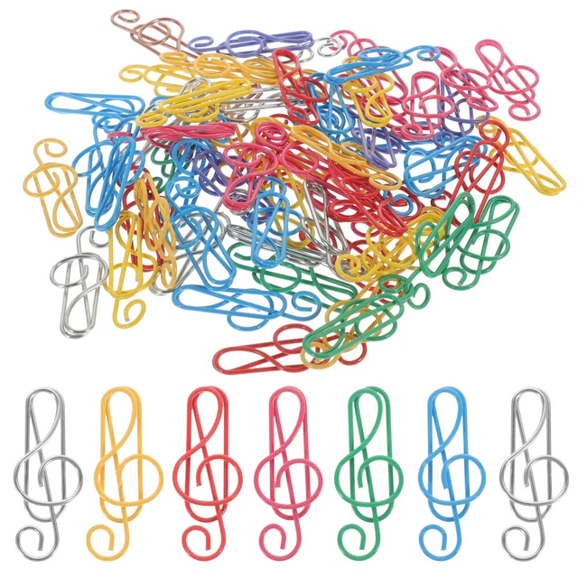 PINCE À PAPIER en forme de Note de musique, 50 pièces, Clip de marquage ...