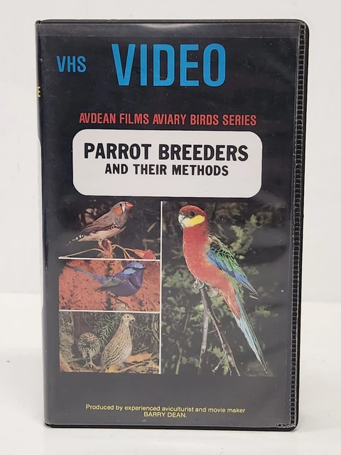 AVDEAN FILMS AVIARY Parrot Breeders and Their Methods Big Box VHS Video ...