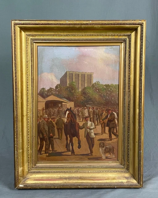 GEOFFREY MORTIMER 1896-1986 Oil painting Norwich Horse Fair £1,850.00 ...
