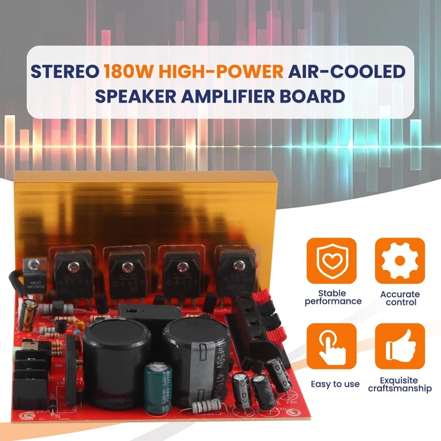 AMPLIFIER AUDIO BOARD 180W+180W 2.0 Channel FET Speaker Amplifier ...