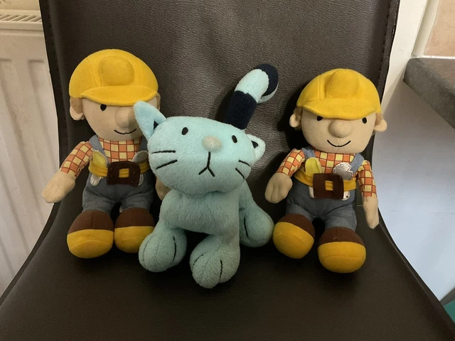 VINTAGE BOB THE Builder And Pilchard The Cat Plush Soft Toys £8.99 ...
