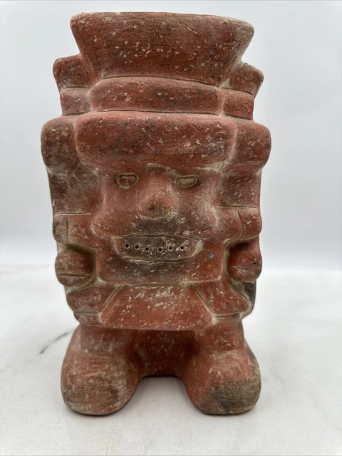 VINTAGE MID CENTURY Aztec Statue Terra Cotta Clay Figure 10.5" Tall ...