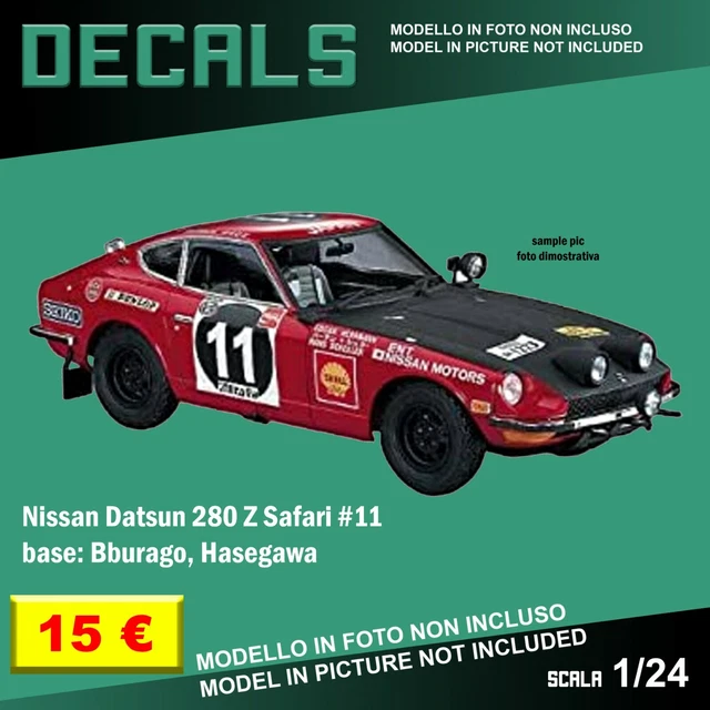 NISSAN DATSUN 280Z Safari Rally 1 24 Bburago Hasegawa Tamiya Decal ...