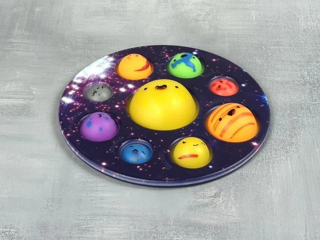 POPIT EIGHT PLANETS Solar System Fidget Simple Dimple Sensory Stress ...