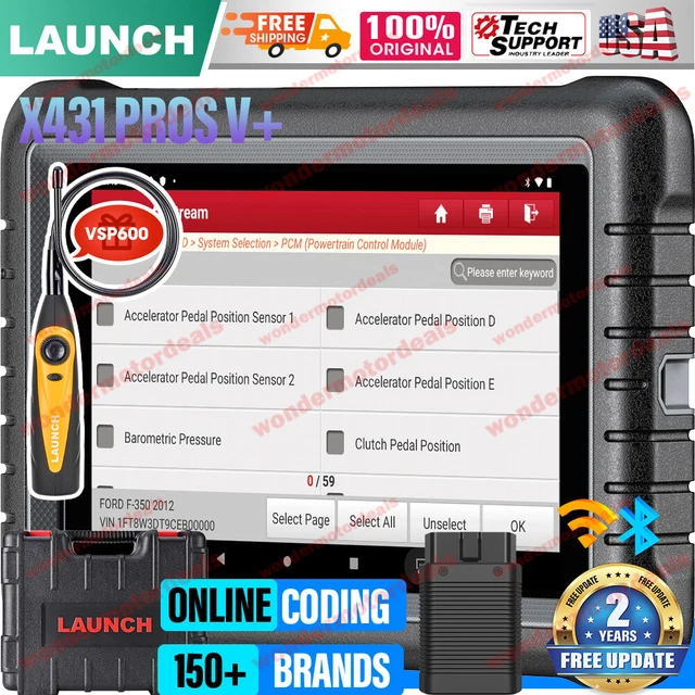 LAUNCH X431 PROS V PRO OBD2 Bidirectional Key IMMO Coding Diagnostic ...