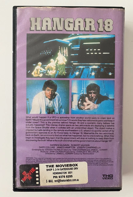 HANGAR 18 [VHS] CIC THG Video Ex-Rental Tape 1980 Sci-Fi Darren McGavin ...