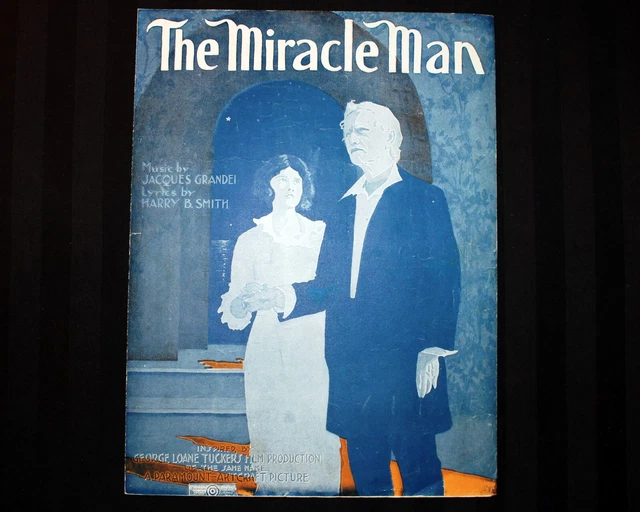 VINTAGE 1919 SHEET music, early MOVIE film soundtrack - MIRACLE MAN ...