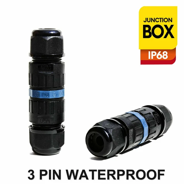 WATERPROOF CABLE CONNECTOR Joint Outdoor IP68 Electrical junction Box 4 ...