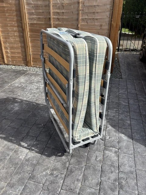 Z BED SINGLE Folding Metal with Mattress £10.00 - PicClick UK