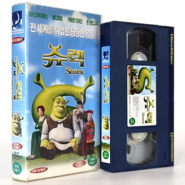 SHREK (2001) KOREAN VHS Retail [NTSC] Dreamworks Korea English Audio £ ...