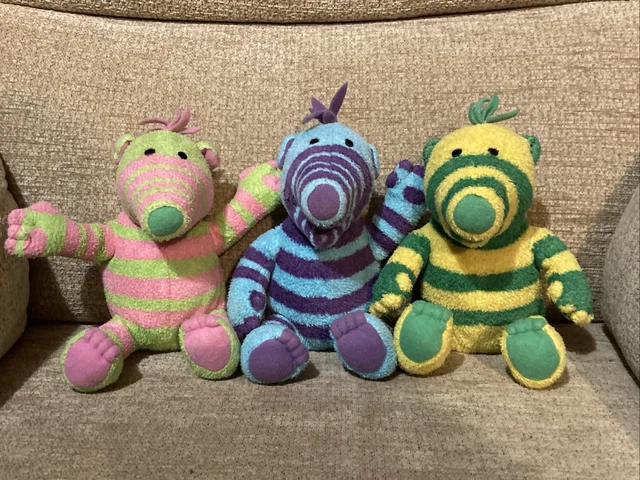 FISHER-PRICE MATTEL 2002 THE FIMBLES Florrie, Fimbo and Baby Pom SOFT ...