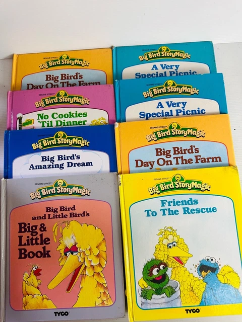 SESAME STREET BIG Bird Story Magic Books 1986/1987 Lot Of 8 No Tapes ...