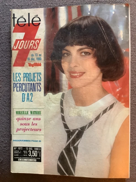 TÉLÉ 7 JOURS 1072 13/12/1980 Mireille Mathieu 23/2699 EUR 16,00 ...