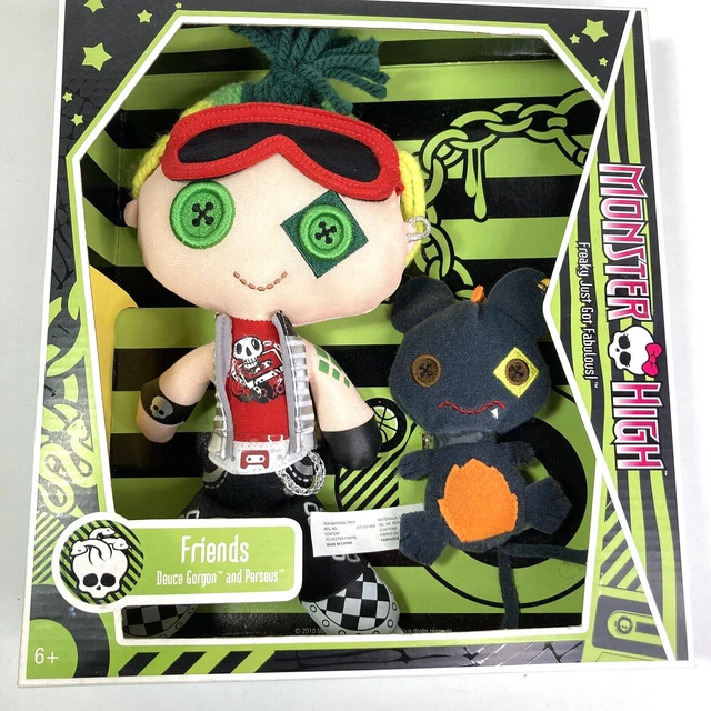 MONSTER HIGH FRIENDS Plush Deuce Gorgon and Perseus Rag Doll Mattel ...
