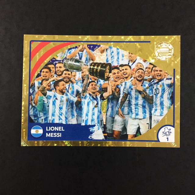 LIONEL MESSI STICKER Panini Copa America 2024 Conmebol Argentina / Gold ...