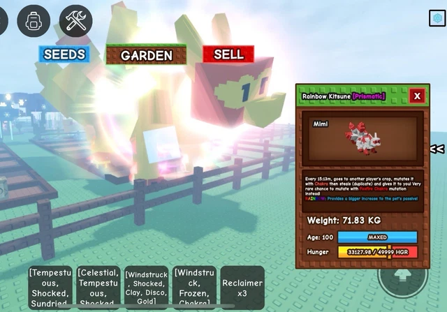 🌱GROW A GARDEN🌱 | Huge Rainbow Kitsune | Cheapest + Fastest Delivery 71 ...